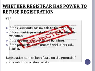 Registration Act, 1908 | PPTX