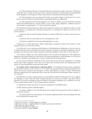 Indian registration act 1908 government of india | PDF