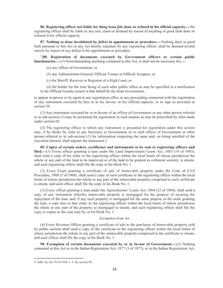 Indian registration act 1908 government of india | PDF