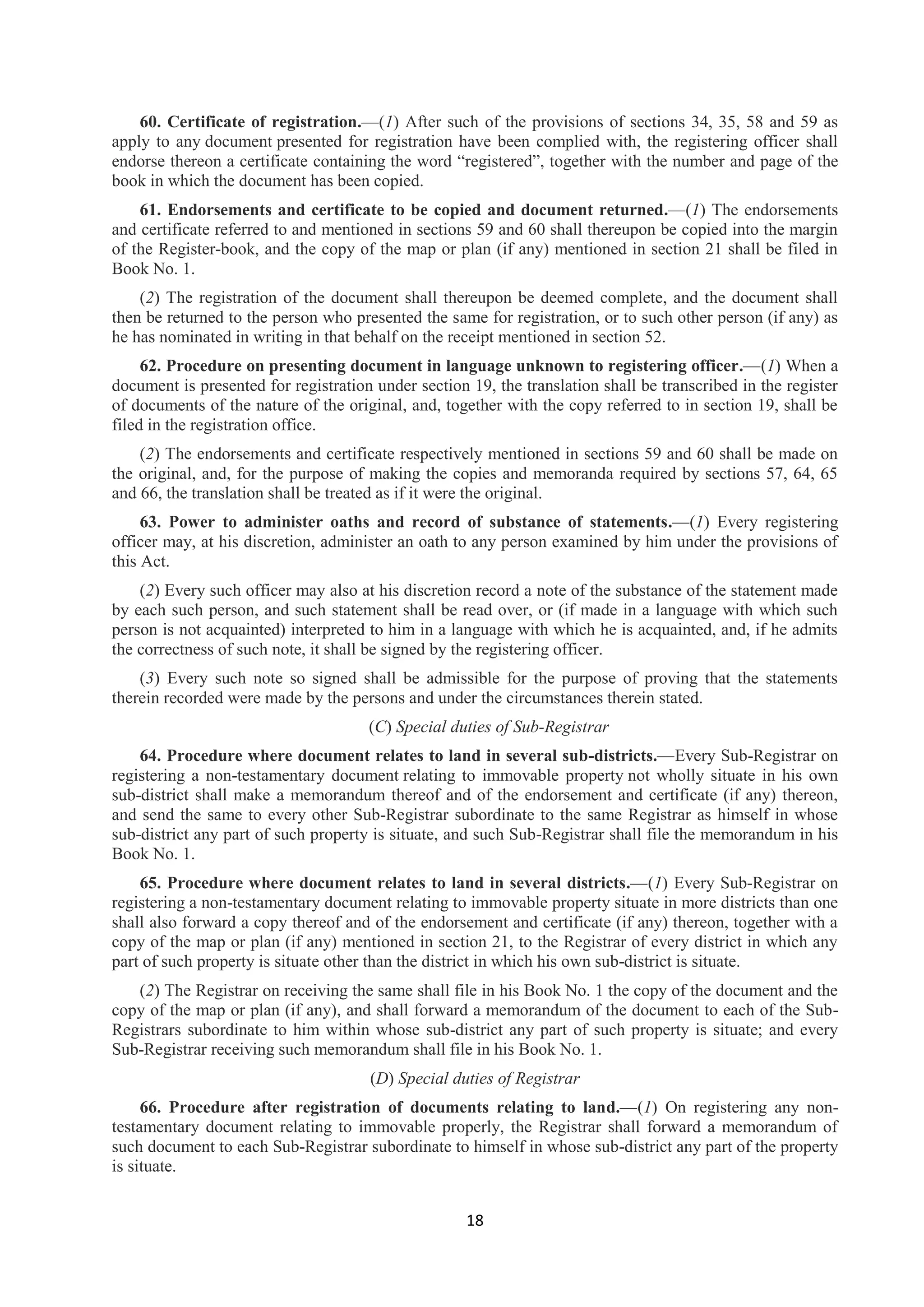 Registration Act, 1908 ARRANGEMENT OF SECTIONS.pdf