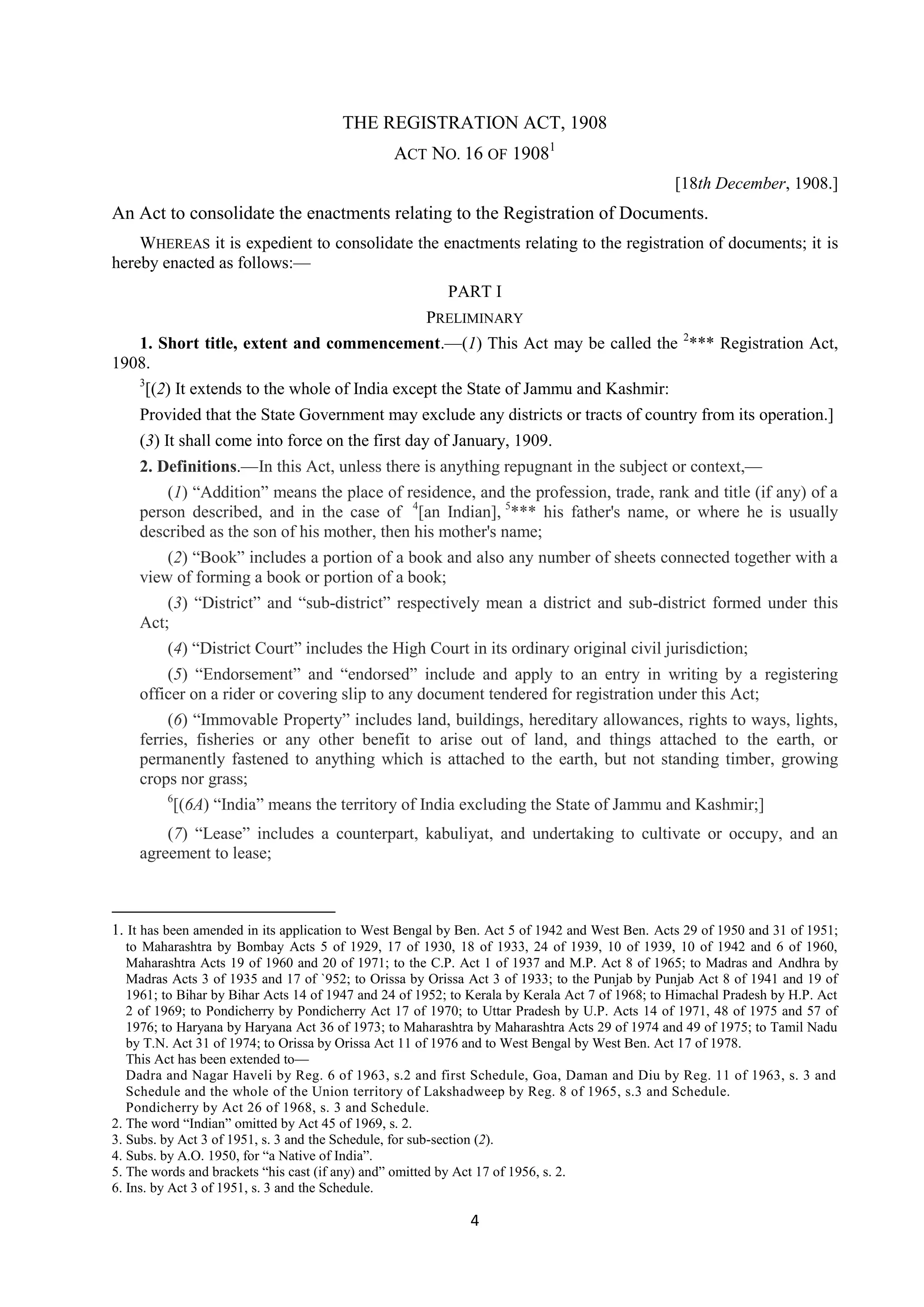 Registration Act, 1908 ARRANGEMENT OF SECTIONS.pdf