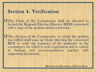 Registration and accreditation of political parties | PPT