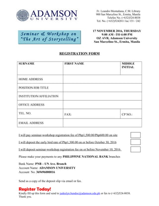 Registration form | PDF