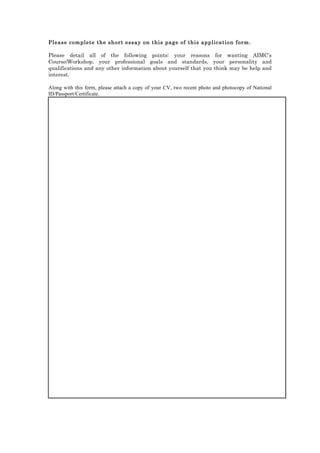 Registration form aimc | PDF
