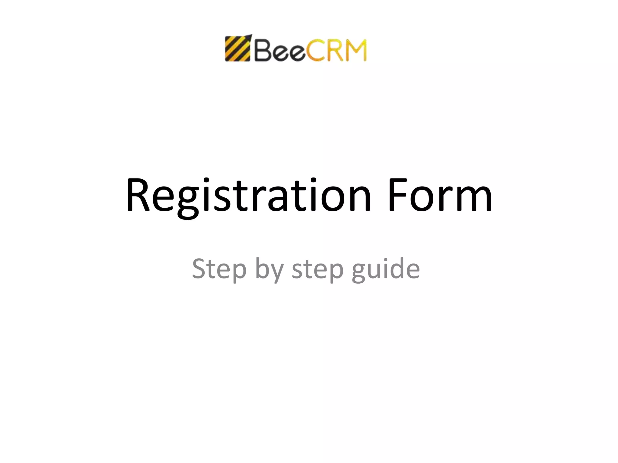 Registration form Tutorial | PPTX