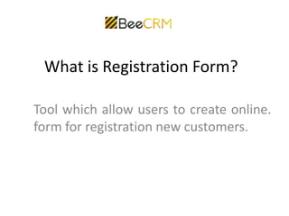 Registration form Tutorial | PPTX