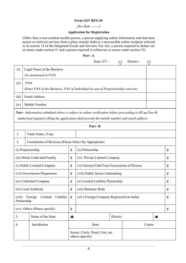 Registration Forms As Per GST Rules 2017 PDF registration-forms-as-per-gst-rules-2017-pdf