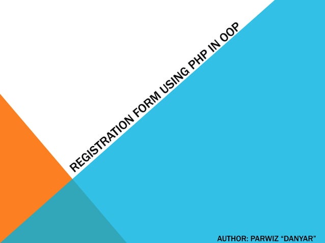 Login and Registration form using oop in php | PDF