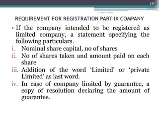 Registration of companies | PPTX