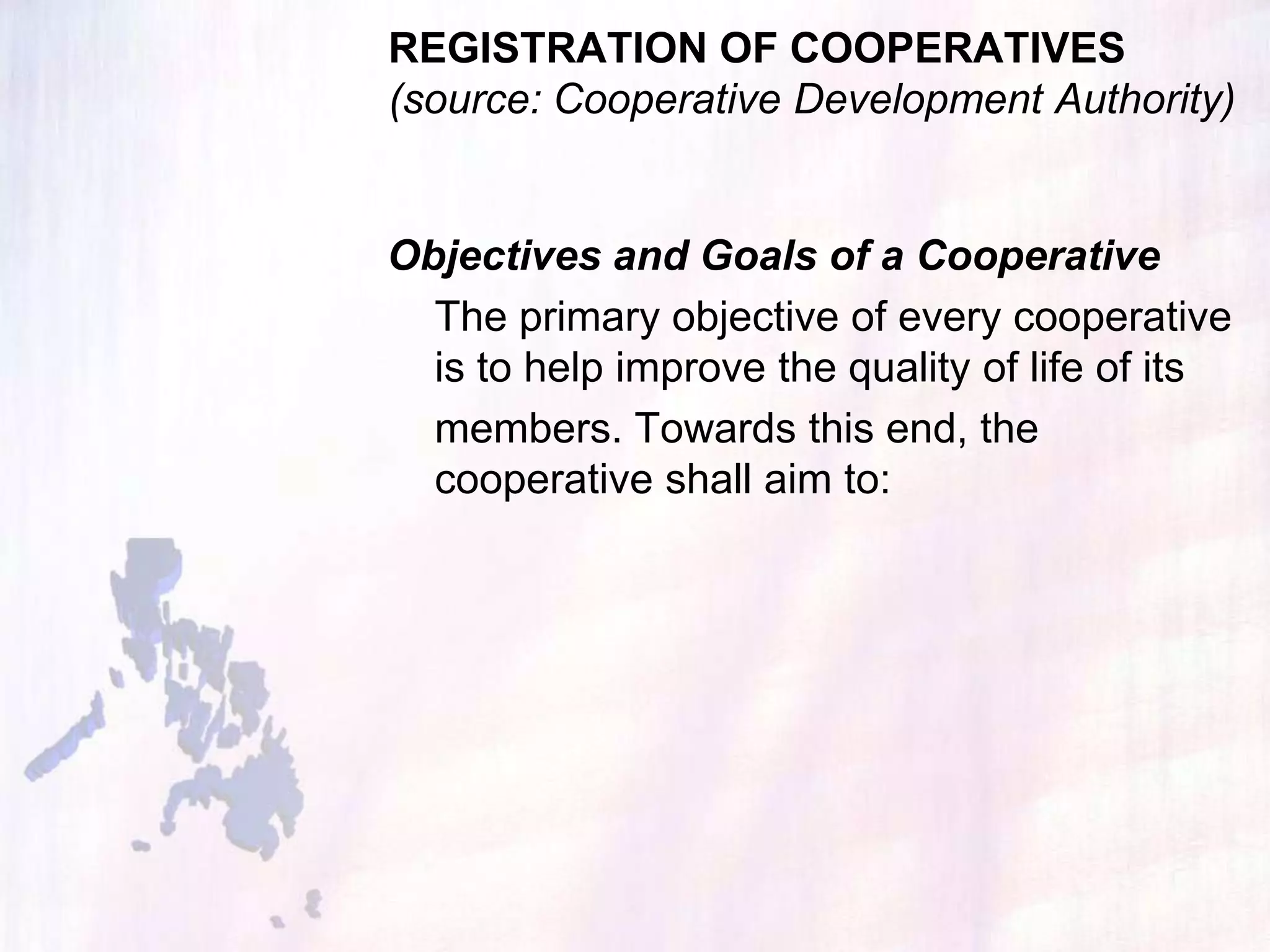 Registration of cooperatives | PPTX