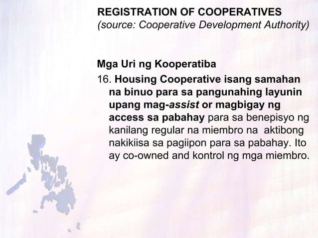 Registration of Cooperatives Tagalog | PPTX
