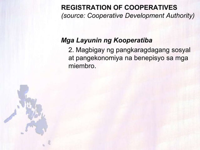 Registration of Cooperatives Tagalog | PPTX