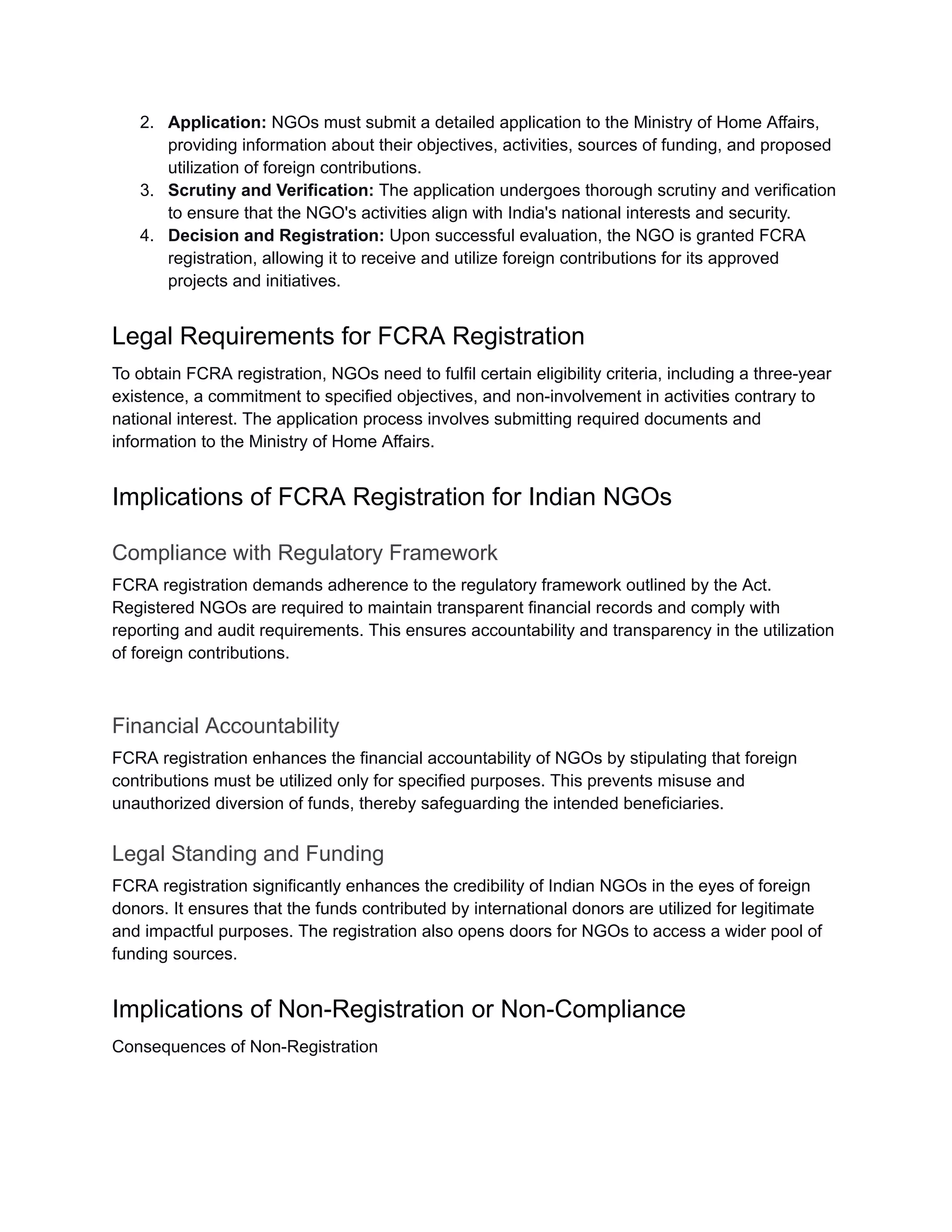 Registration of Indian NGOs under The FCRA Legal Framework and ...