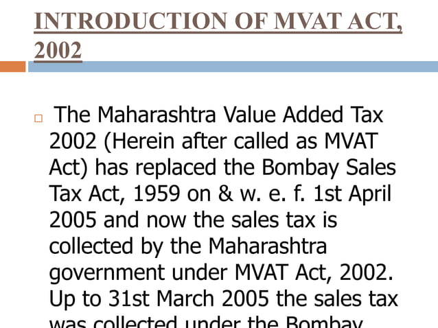 Registration of MVAT (Maharashtra Value Added Tax) | PPTX