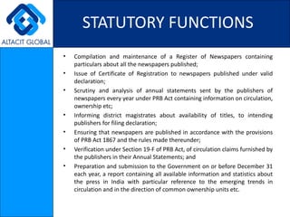 Registration of newspaper | PPT