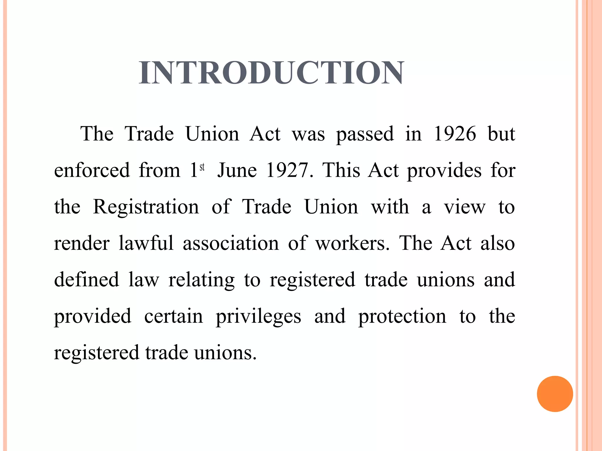 Registration of trade union in india | PPT