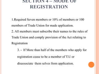 Registration of trade union in india | PPT