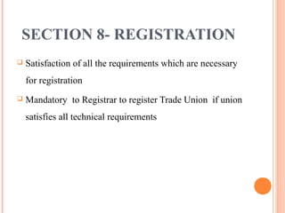 Registration of trade union in india | PPT