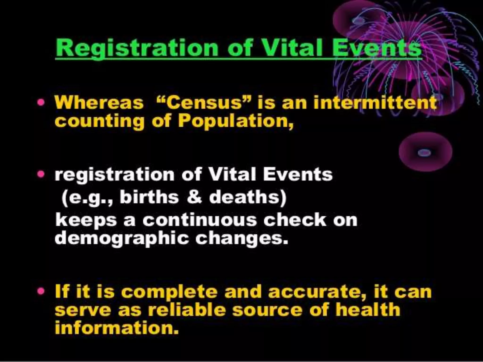 Registration of vital events | PPTX