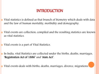 Registration of vital events | PPTX