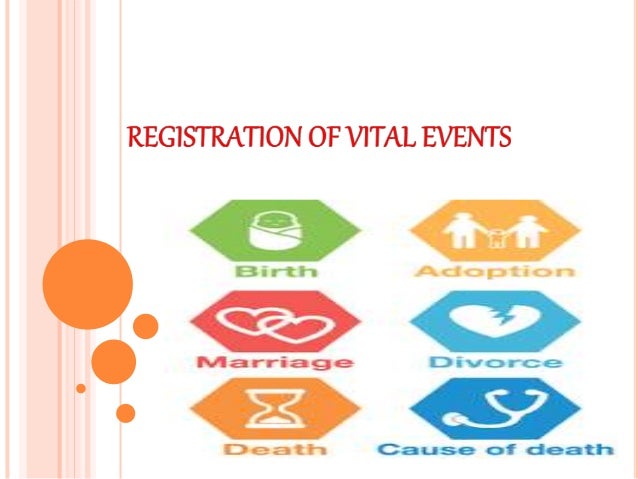 Registration of vital events