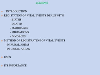 Registration of vital events | PPTX