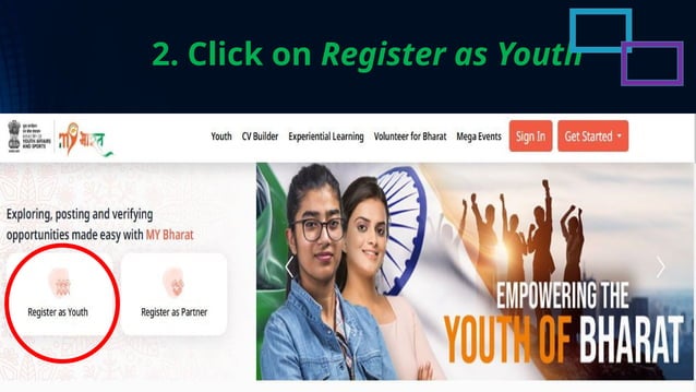 Registration of Youth in My Bharat Portal.pptx