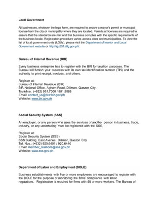 CONCISE Version Philippine Business Permits & Registration | PDF