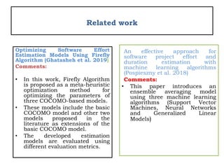 the application of machine lerning algorithm for SEE | PPT