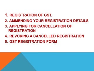 Registration procedure in gst | PPTX