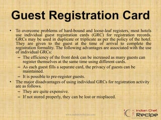 REGISTRATION PROCEDURES OF FRONT OFFICE IN HOTEL | PPTX