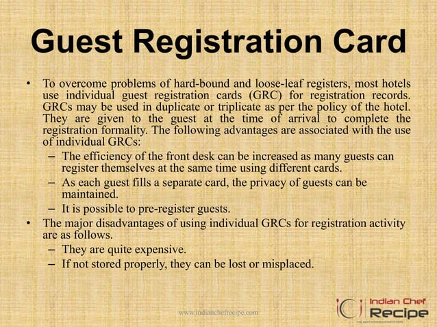 REGISTRATION PROCEDURES OF FRONT OFFICE IN HOTEL | PPTX