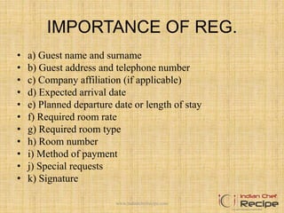 REGISTRATION PROCEDURES OF FRONT OFFICE IN HOTEL | PPTX
