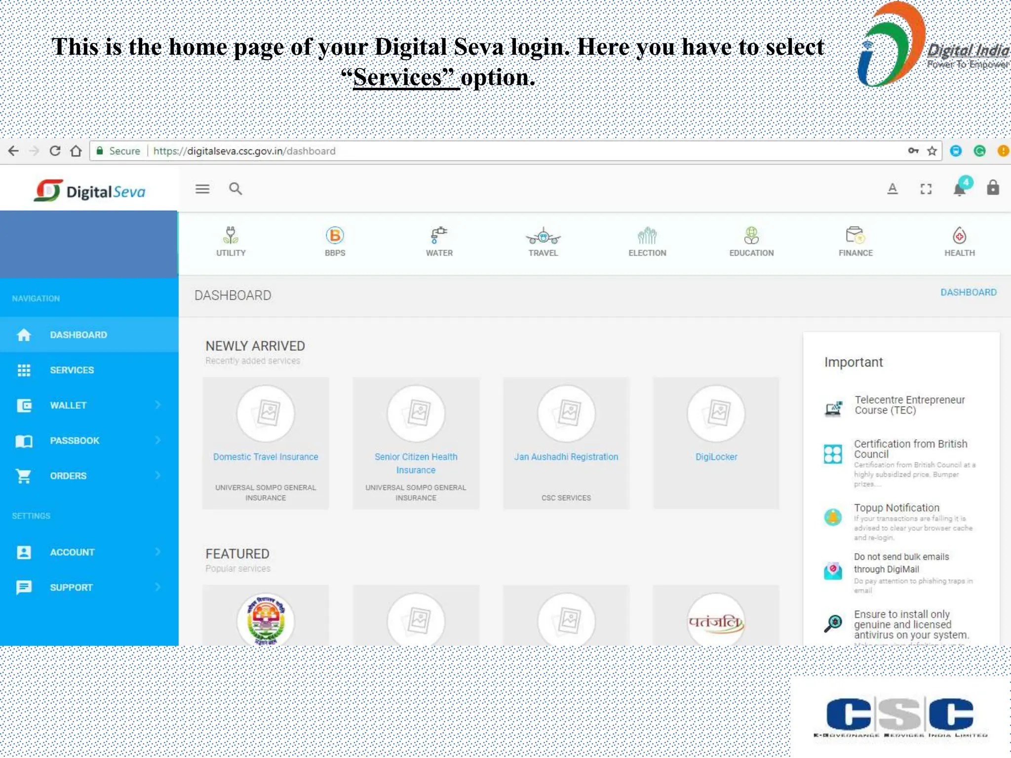 REGISTRATION PROCESS OF CSC AND OTHER FILE | PPT