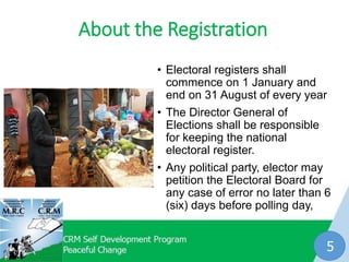 Registration process ppt | PPTX | Elections | Politics