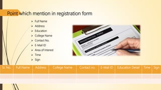 Registration process by shiv | PPTX
