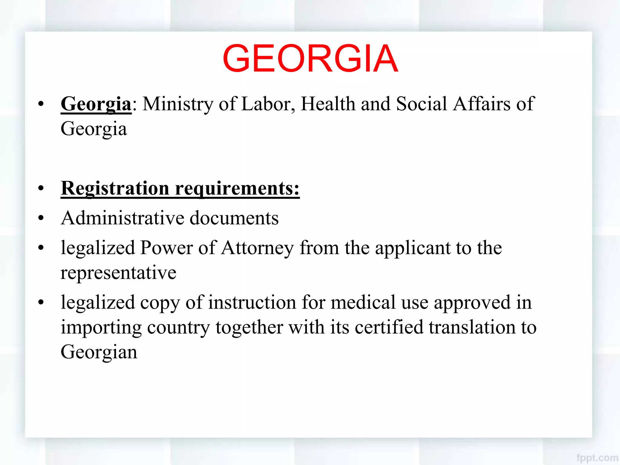 Registration requirments for cis countries | PPTX