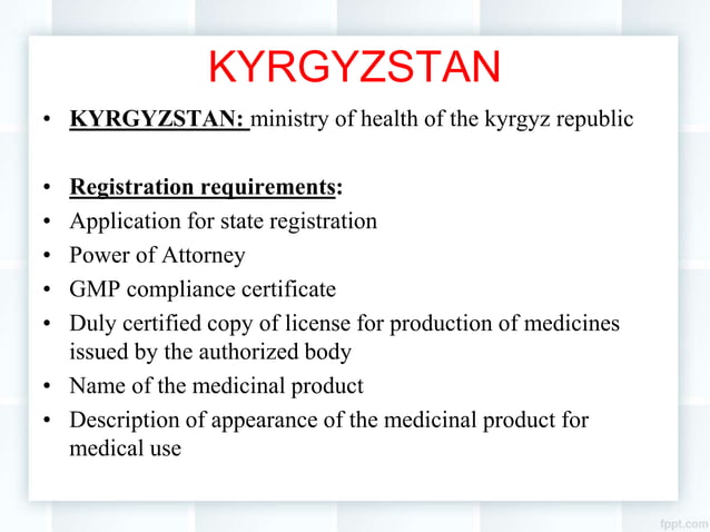 Registration requirments for cis countries | PPTX
