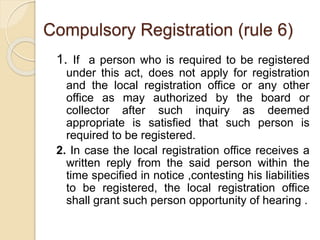 Registration ( sales tax ) | PPTX