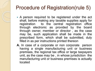 Registration ( sales tax ) | PPTX