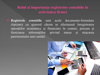 Registre contabile | PPT