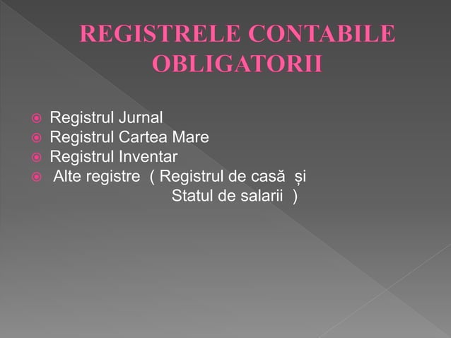 Registre contabile | PPT