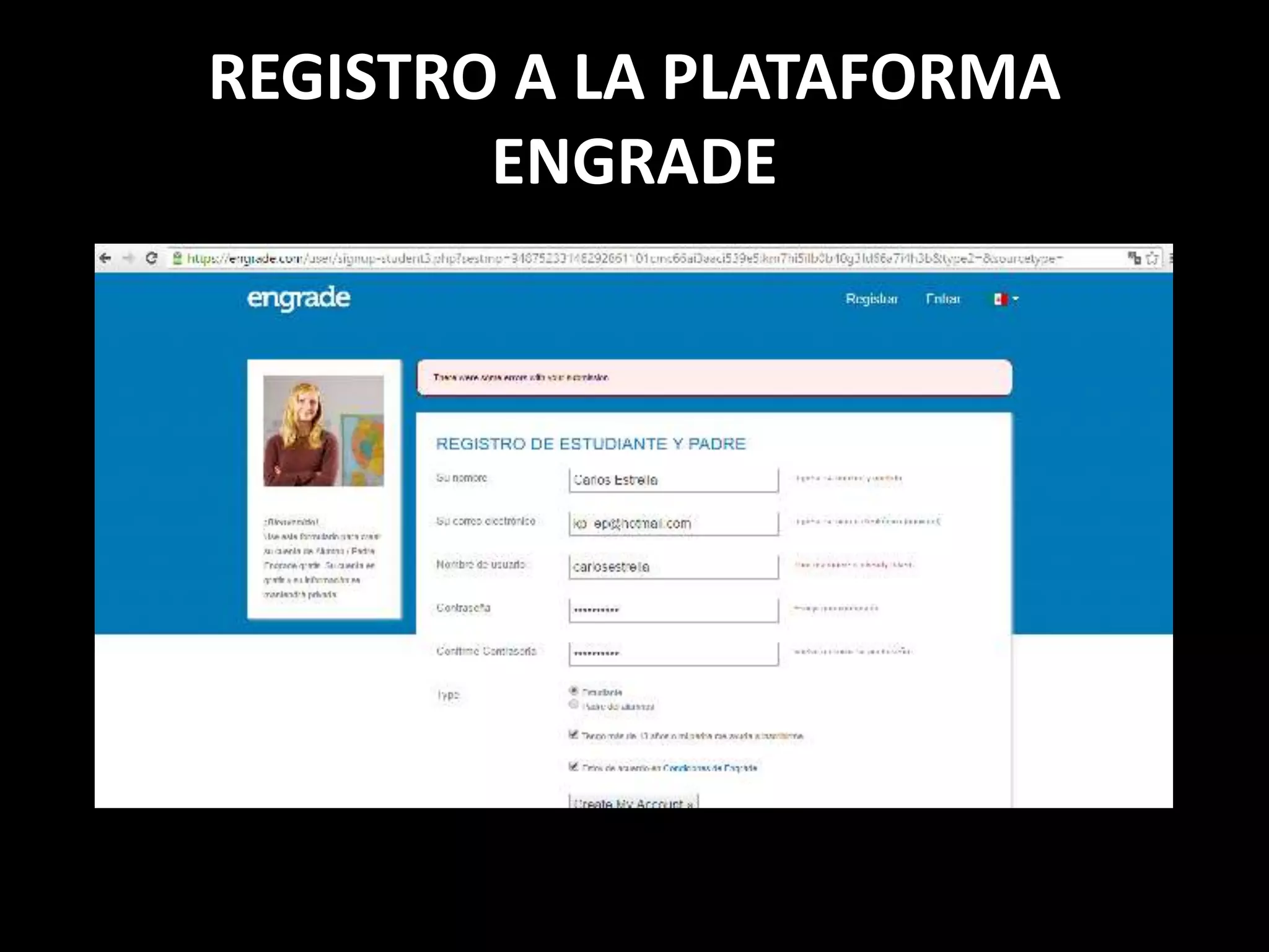 Registro a la plataforma engrade | PPT