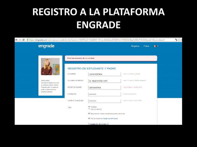 Registro a la plataforma engrade | PPT