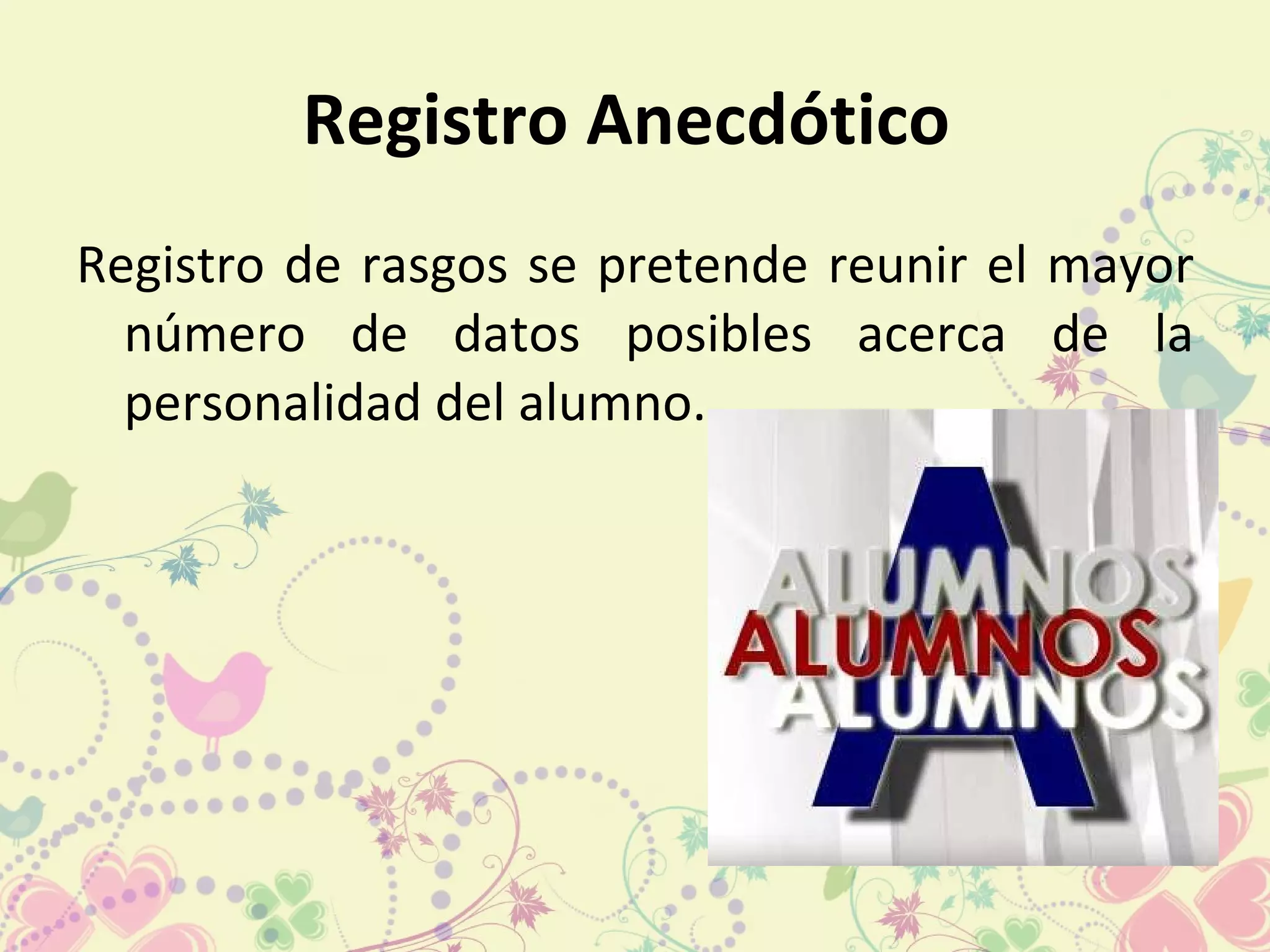 Registro anecdotico | PPT