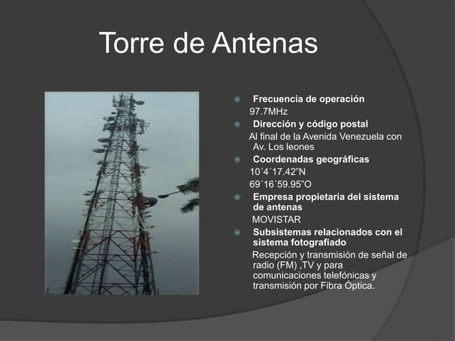Registro fotográfico y clasificación de las antenas del estado lara | PPTX