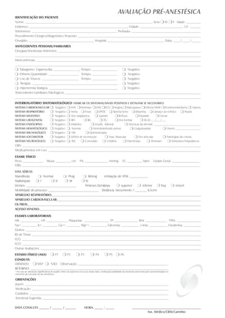Registro+pré anestesico | PDF
