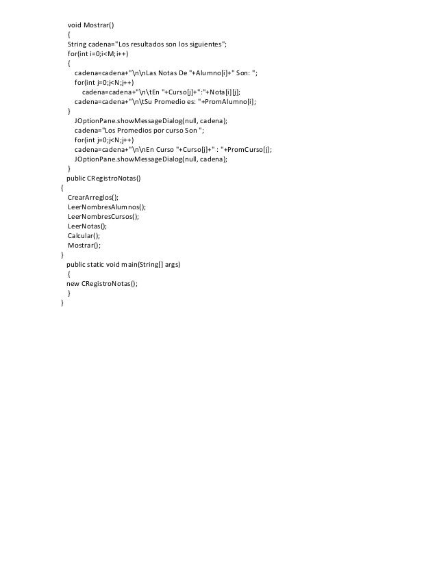 guía para registro de notas