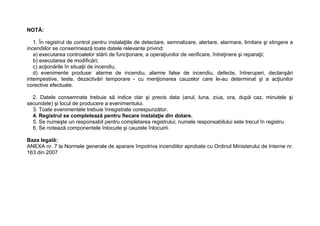 Registru control instalatii | PDF