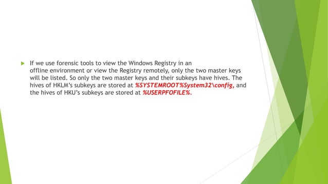 Windows Registry Forensics - Artifacts | PPT